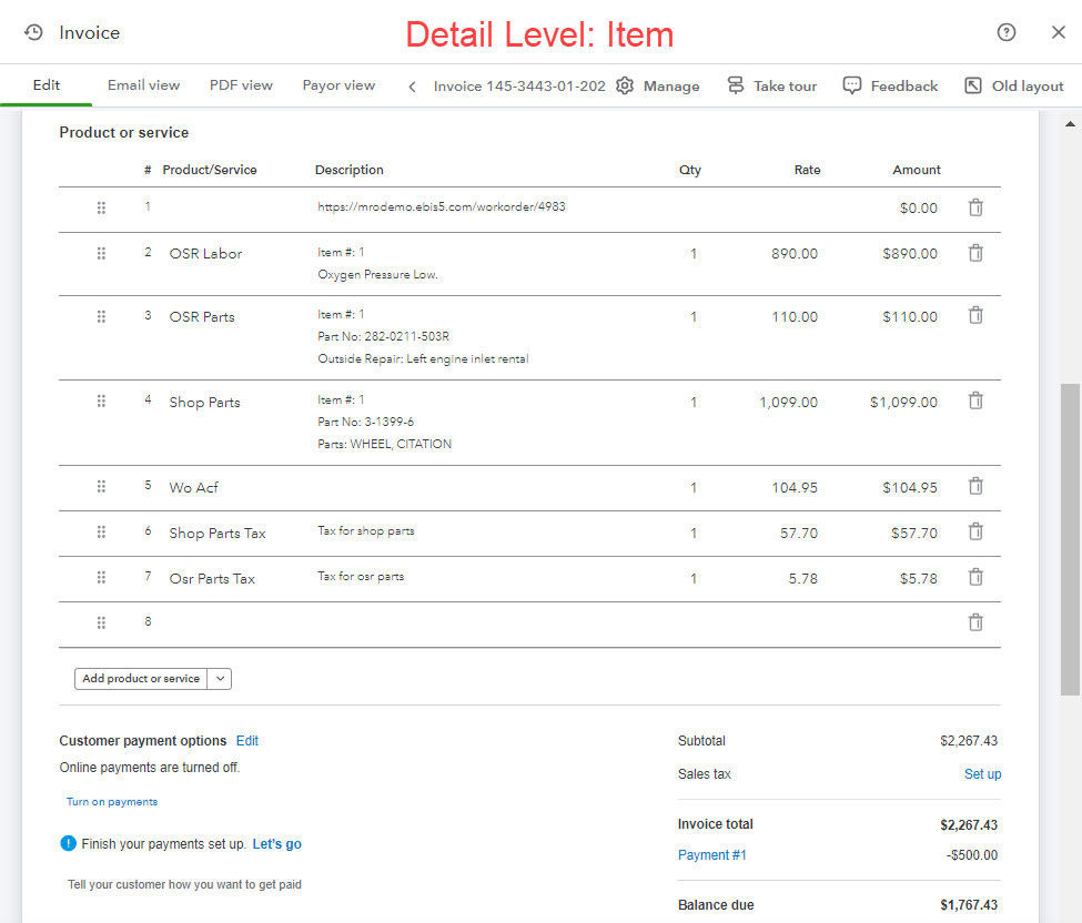 QuickBooks Online - 3.1 Create a Work Order Config Profile