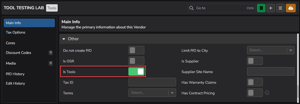 Tool Calibrations (Requires EBIS PRO)