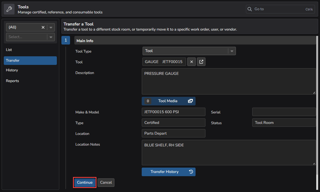 Tool Calibrations (Requires EBIS PRO)