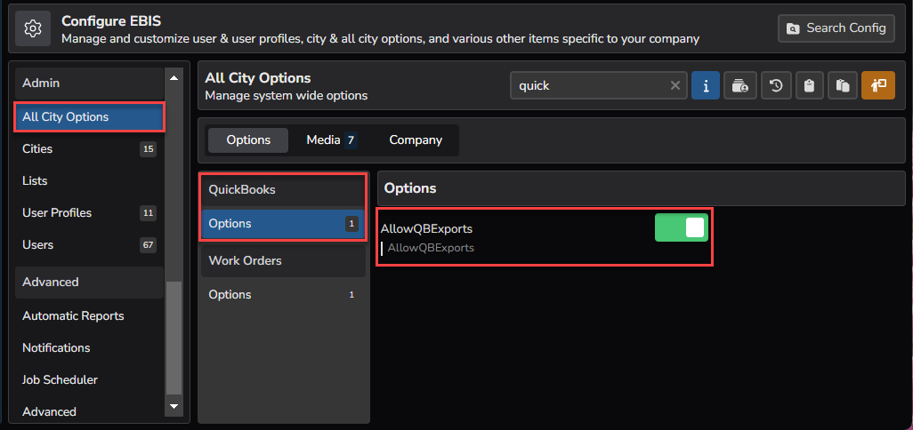 1 - Configure EBIS 5 to Export Data for QuickBooks with Transaction Pro