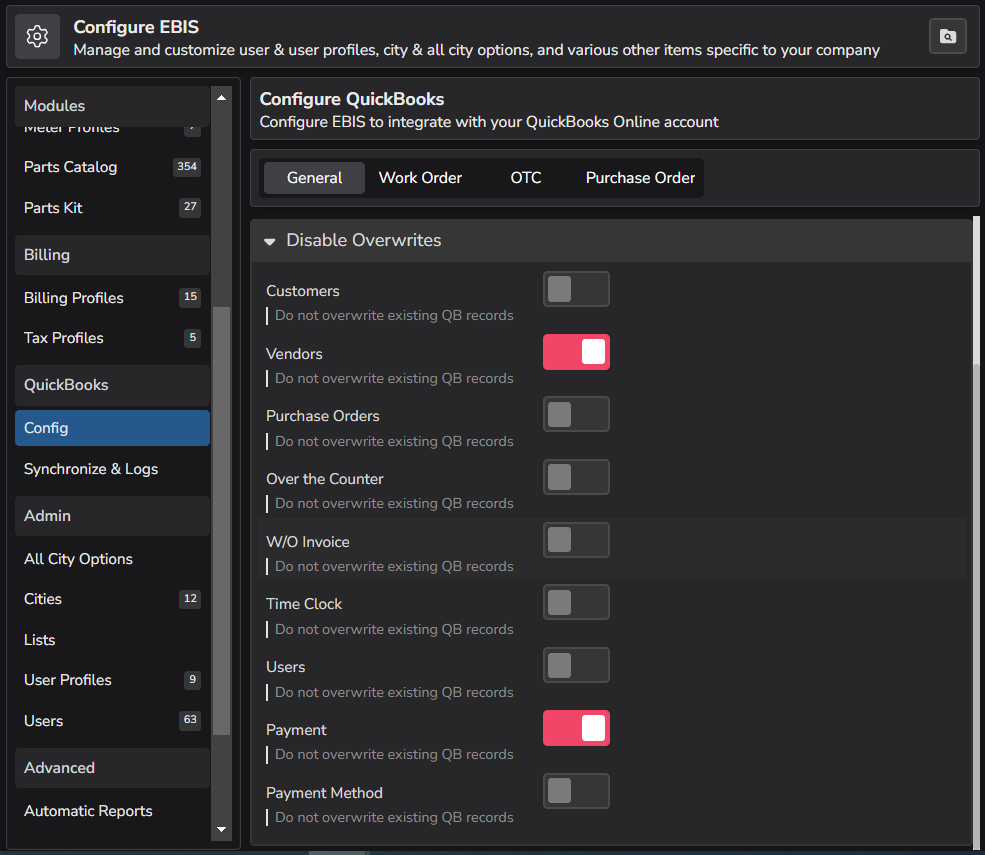 QuickBooks Online - 2. General Configuration Options