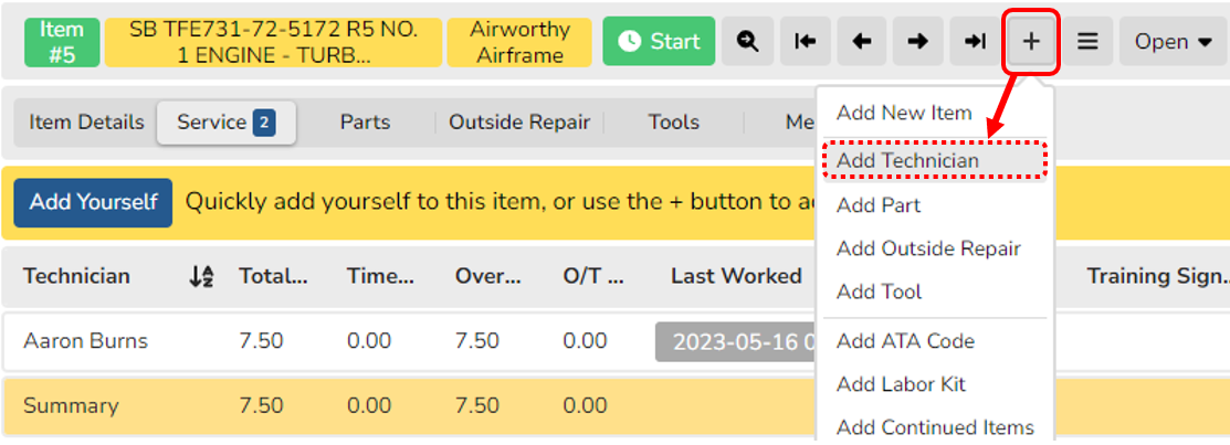 Work Order Labor Time Adjustments