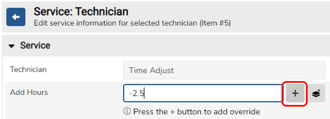 Work Order Labor Time Adjustments
